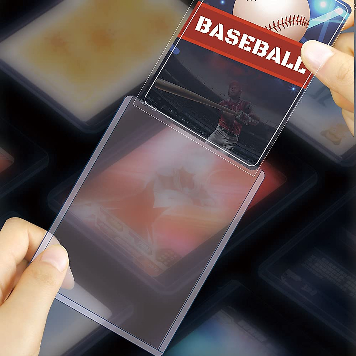 40 Count Top Loaders Card Sleeves for Trading Cards, Toploaders Baseball Card Protector Sports Card Holder Fit for Football Cards, Game Cards