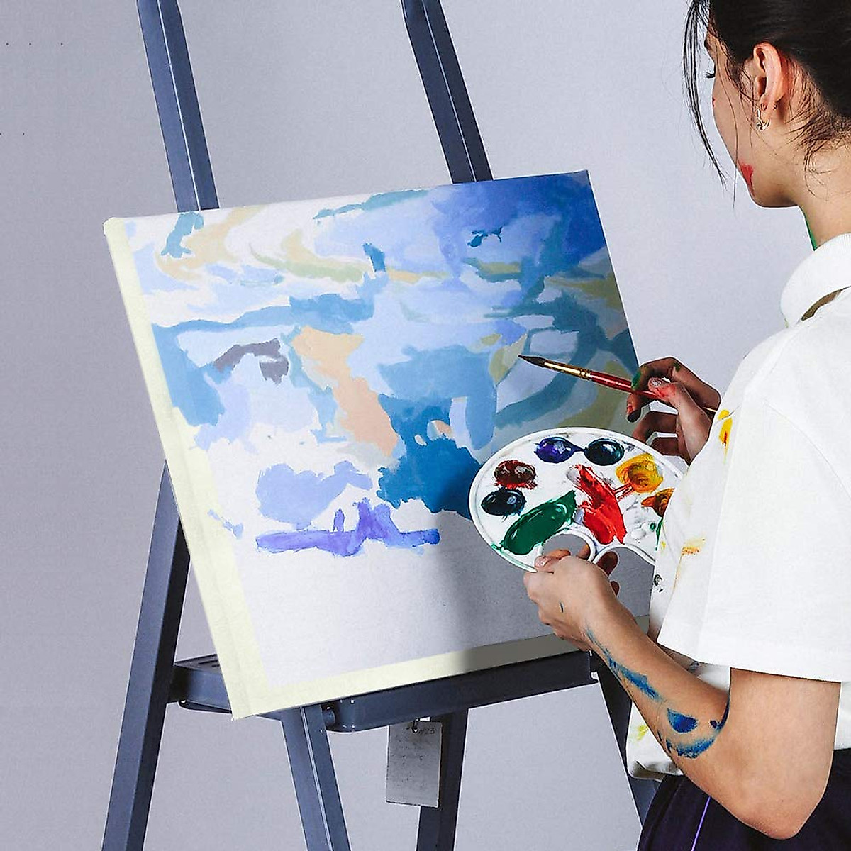 YOUKING White Masking Tape, Easy Tear Tape Best for Decorating, Painting, Arts, and Crafts (0.7" x 55 Yard)