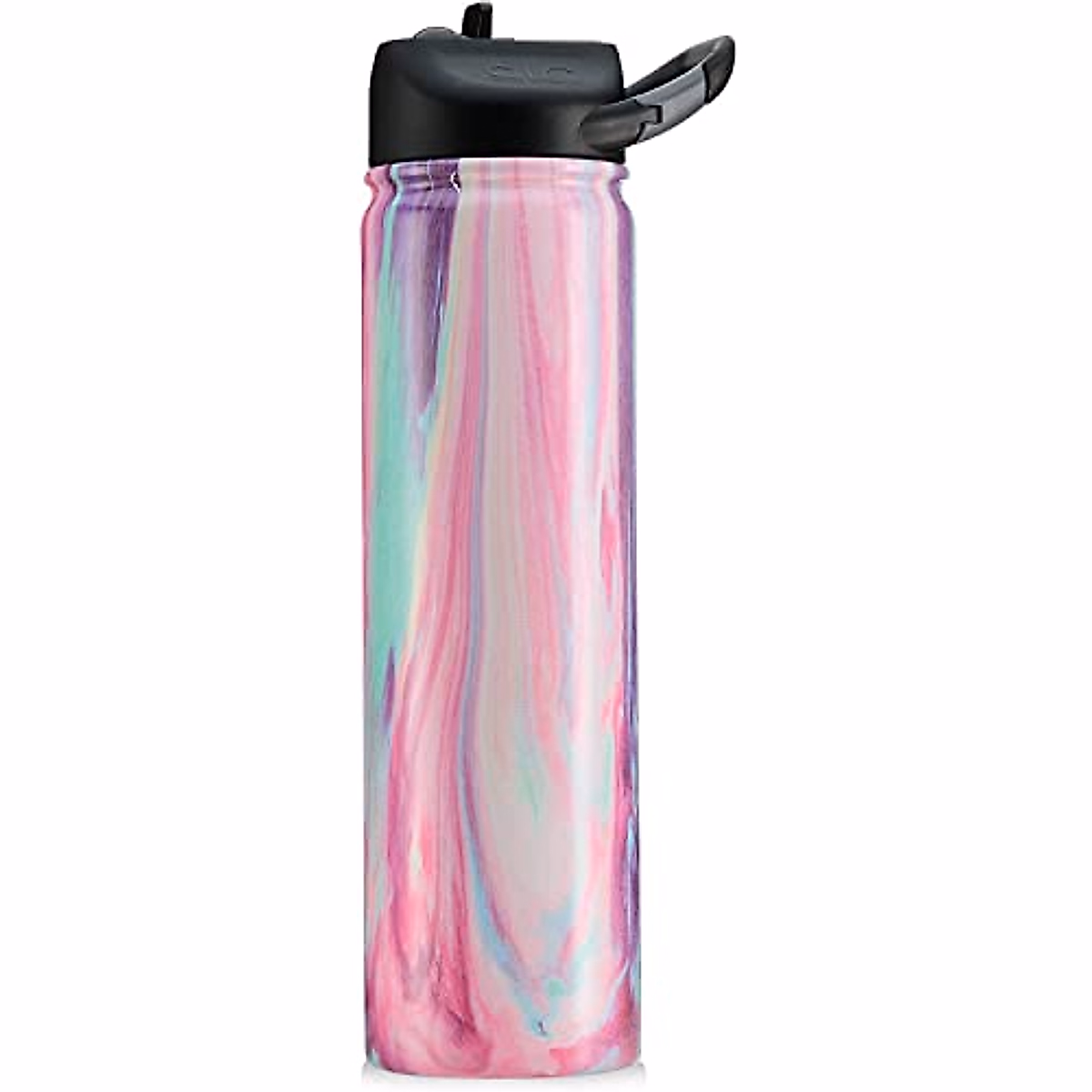 Seriously Ice Cold SIC 27oz Insulated Water Bottle Thermos, Premium Triple Layer Vacuum Stainless Steel, BPA Free Wide Mouth Lid with Carabiner Clip