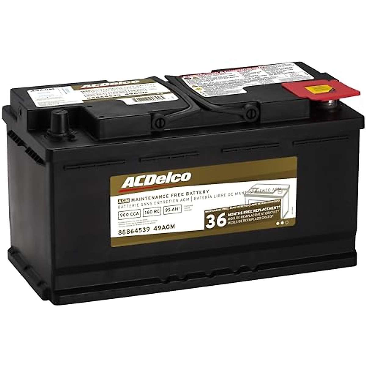 ACDelco Gold 49AGM 36 Month Warranty AGM BCI Group 49 Battery