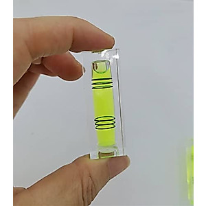 High Precision Bubble Spirit Levels Small Bullseye Level Long Square Mini Level for Wall Frames Hanging RV Tripod etc Measurement Leveling Tool 2 pcs(non-magnetic)