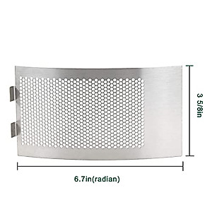 Quantfire Mesh Screen Draft Door for XLarge&2XLarge Big Green Egg Bottom Vent Accessories, Stainless Punched Mesh Panel