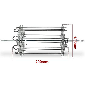 n/a Roaster Barbecue Kebab Maker Meat Brochettes Skewer Machine BBQ Grill Accessories Tools Set (Size : L)
