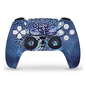 Head Case Designs Officially Licensed Brigid Ashwood Dragonfly Art Mix Vinyl Faceplate Sticker Gaming Skin Decal Cover Compatible with Sony Playstation 5 PS5 DualSense Controller