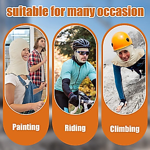 Hercicy 24 Pcs Spray Socks Painters Mask Hair Sock Unisex Adult Head Covering Painting Mask Soft Cotton Stretch Hood Mask for Paint (Nude)