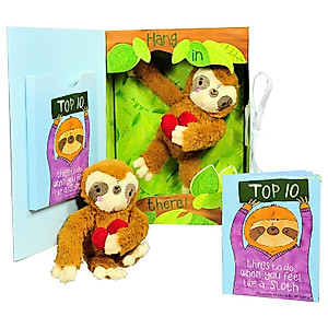 Tickle & Main Get Well Soon Gifts for Kids - Feel Like a Sloth? Feel Better Gift for Women, Men, Teens, Recovery Plush Sloth, Great After Surgery Gift