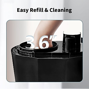 Air Humidifiers for Home, 2.5L Small Cool Mist Humidifiers for 30H Humidifying, Mini Quiet Ultrasonic Air Humidifiers for Baby, Plants, Bed Room, Night Light, Easy to Clean, 4 Timing, Auto Shut-Off Humidifiers (Black)