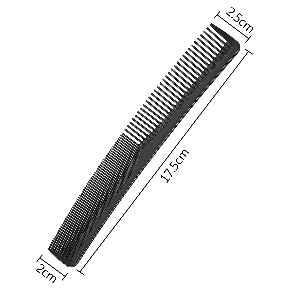 Hestya 36 Pack Hair Comb Bulk 7 Inch Carbon Fiber Cutting Comb All Purpose for Men Women Plastic Hairdressing Styling for Salon or Hotel Hair Care, Black