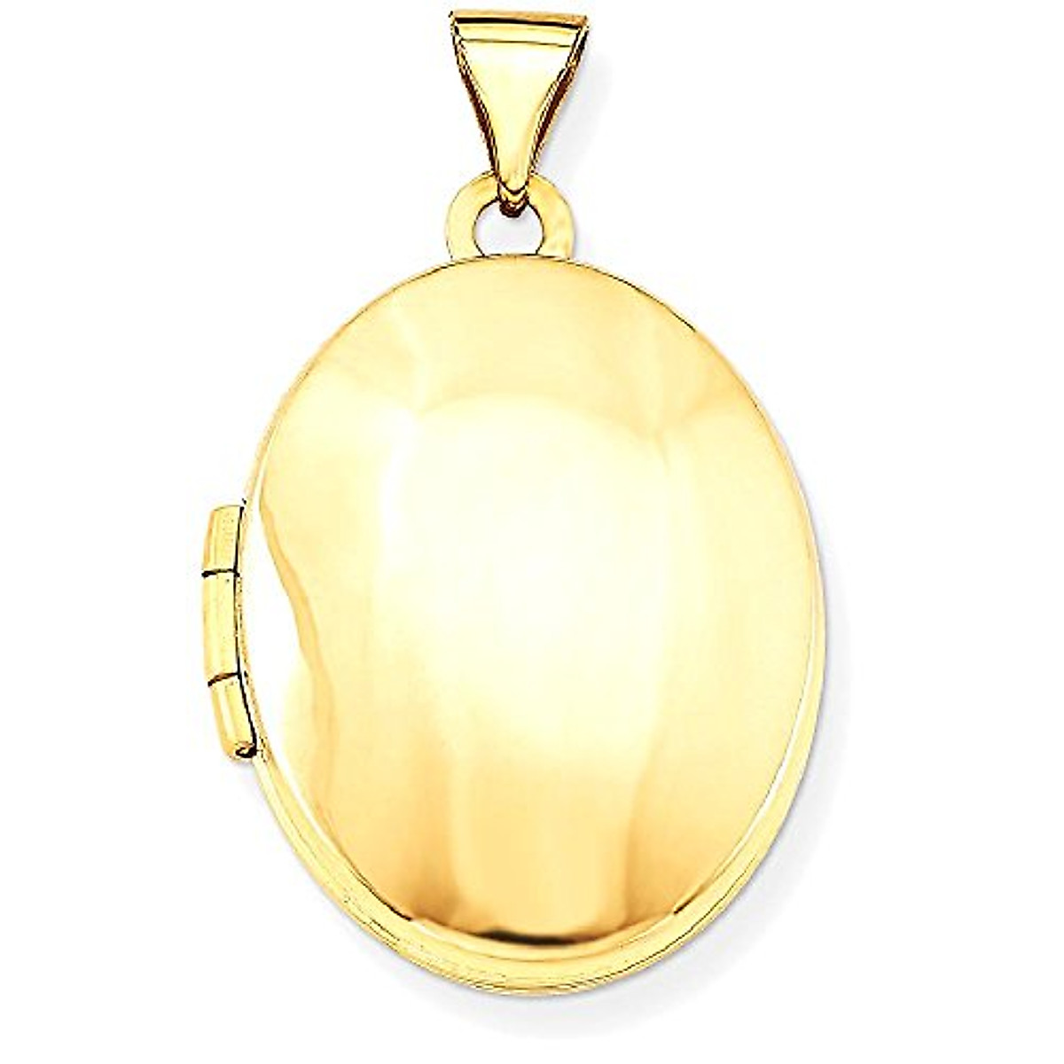 IceCarats 14K Yellow Gold Oval Personalized Photo Locket Necklace Charm Pendant 28mm x 17mm Only