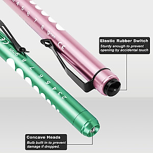 Trauma Shears, RISEMART Medical 7 1/4" Titanium-Bonded EMT Bandage Scissors and LED Pen Light with Pupil Gauge for Surgical Nursing Purposes(Gold and Silver)