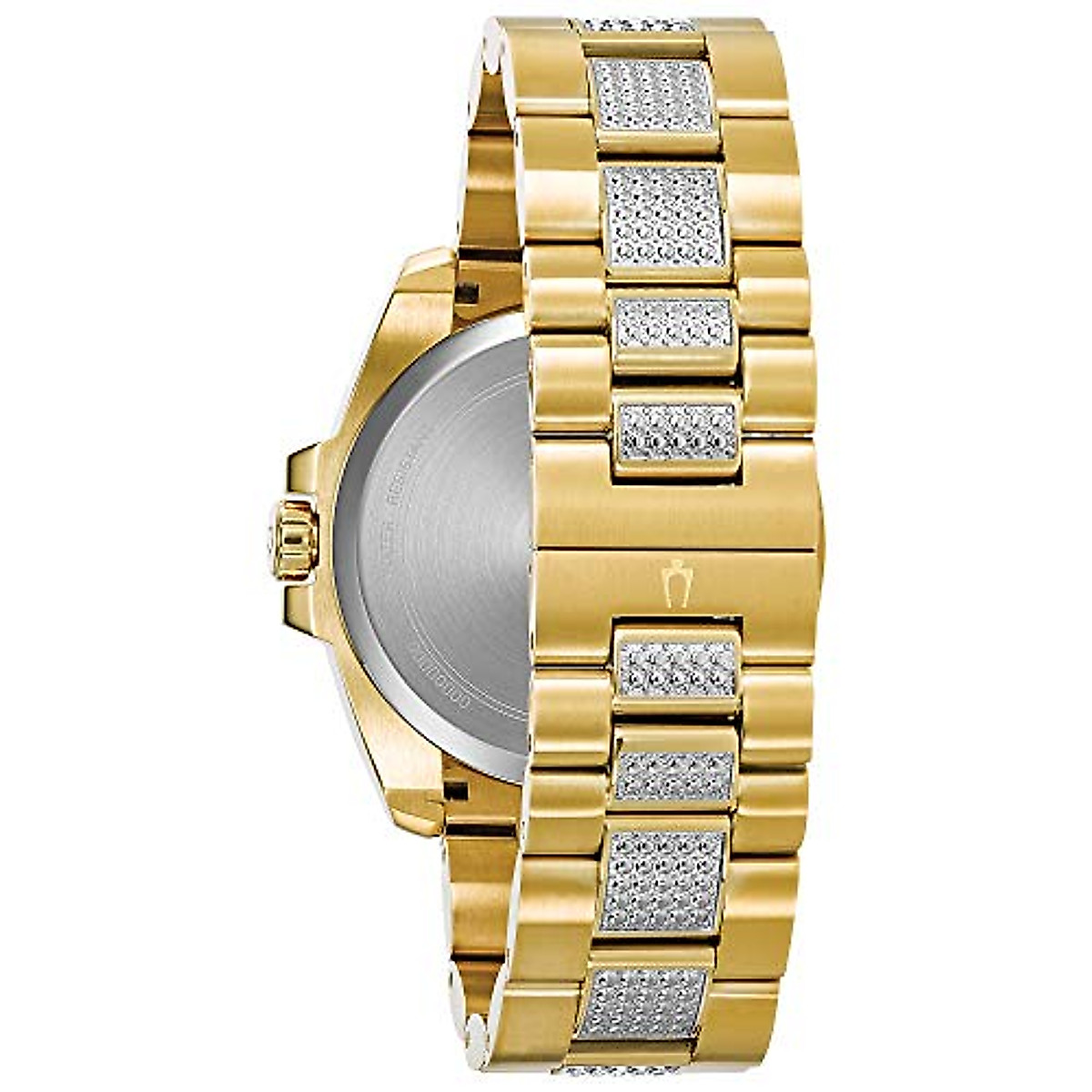 Bulova Men's Crystals Phantom Gold Tone Stainless Steel 6-Hand Multi-Function Quartz Watch Style: 98C128