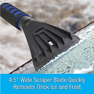 SubZero 80037 60" Quick Lock Pivoting Head Snowbroom with Integrated Squeegee and Ice Scraper , Black