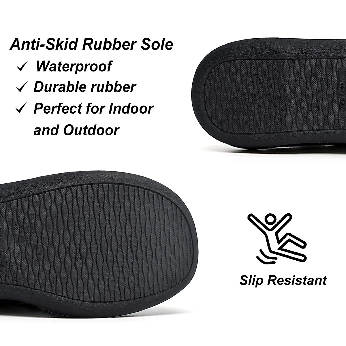 Mens Memory Foam Slippers, House Slippers for Men, Comfort House Shoes, Breathable Cotton-blend Texture Warm Soft Coral Fleece Lining Men's Slippers Indoor Outdoor