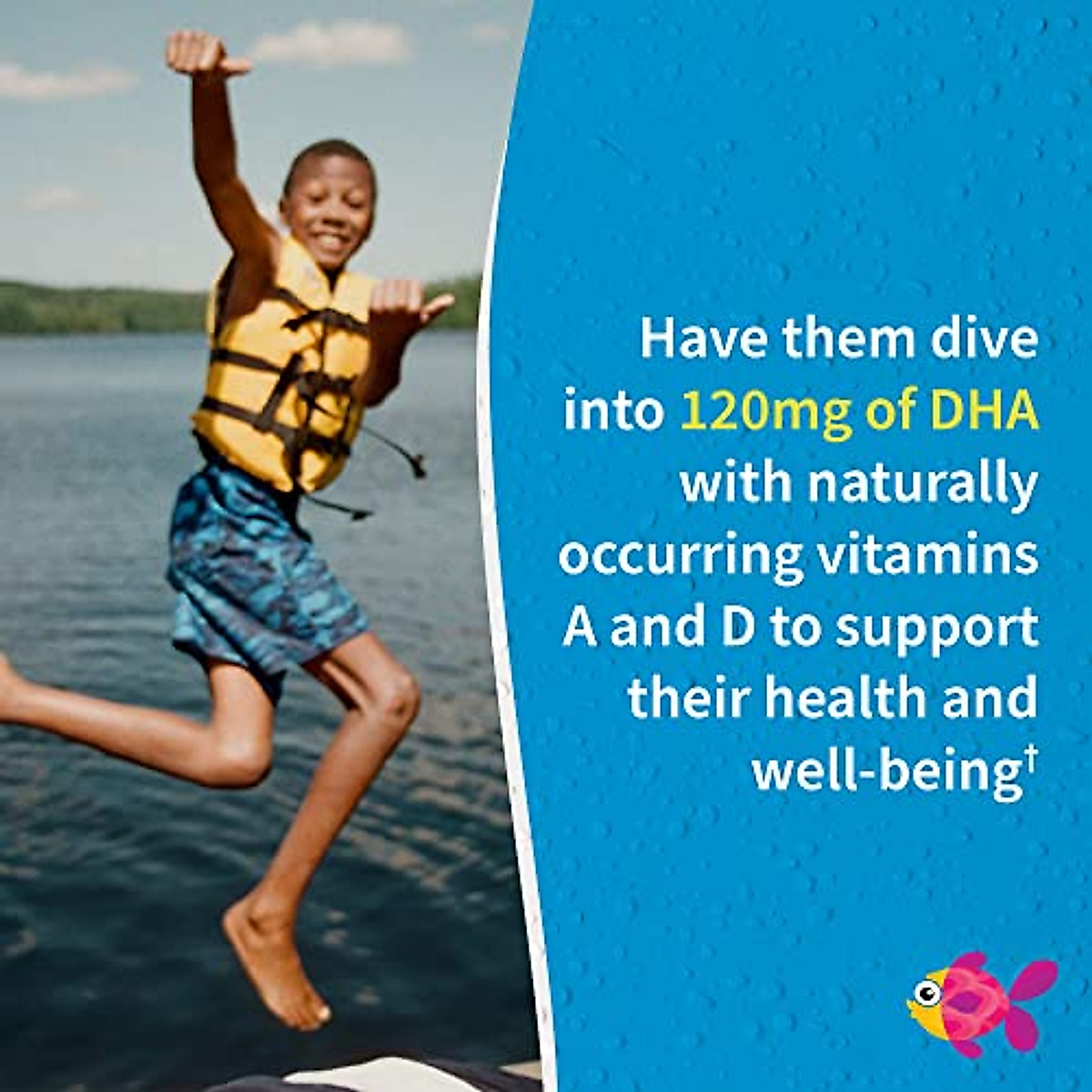 Garden of Life Oceans DHA Supplement for Kids with 250mg of Omega 3s, EPA, Vitamin D3 & A Pure Cod Liver Fish Oil Chewable for Brain, Heart & Immune Health - Berry Lime, Sugar Free, 30 Servings