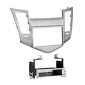 Metra 99-3011S Single/Double DIN Dash Installation Kit for 2011-2015 Chevy Cruz Vehicles,Silver