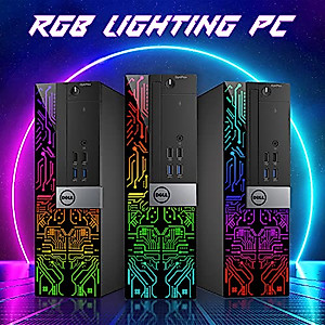 Dell OptiPlex Gaming Desktop RGB Lights Computer Intel Core i5 3.20GHz Radeon RX 550 4GB 16 GB RAM 512GB M.2 NVME (Fast Boot) Windows 10 Pro - WiFi - Bluetooth - HDMI (Renewed)