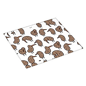 Kiwi Bird Cute Printed Drying Mat For Kitchen Ultra Absorbent Microfiber Dishes Drainer Mats Non-Slip Silicone Quick Dry Pad - 18 X 16inch