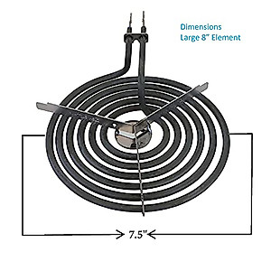KITCHEN BASICS 101 WB30M1 WB30M2 Replacement Range Stove Top Surface Element Burner Kit for GE and Hotpoint, 4 Pack Includes 2 WB30M1 (6") and 2 WB30M2 (8"), 2912, 340523, 243867, WB30M0001