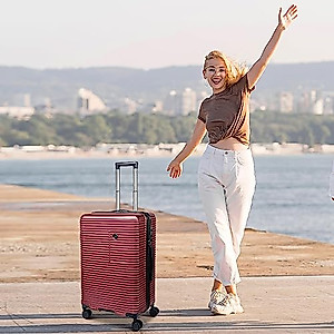 JZRSuitcase 3 peice Luggage Set, PC+ABS Suitcase Hardshell with Spinner Wheels TSA Lock for Travel, 20/24/28 Inch.