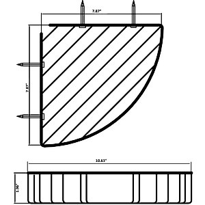 BATHOM Classic Shower Corner Basket For Bathroom Shampoo Soap Holder Brass Material Polished Chrome