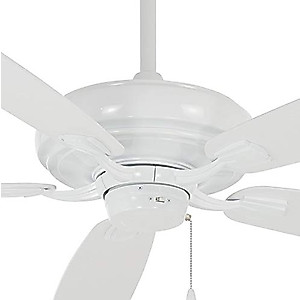 MINKA-AIRE F551-WH Watt 60 Inch Energy Star Rated Ceiling Fan with DC Motor and 4 Speed Pull Chain in White Finish