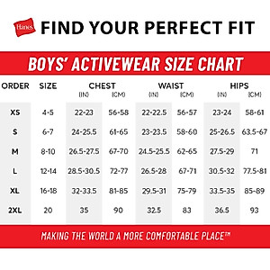 Hanes Boys' Big Eco Smart Pant, Black, Large