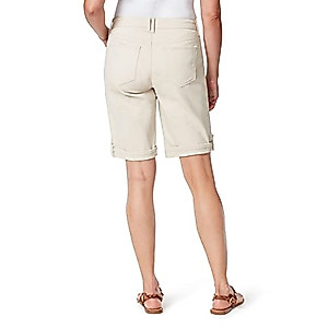 Gloria Vanderbilt Women's Utility Side Tab Bermuda Short, STONEWOOD, 12 Regular