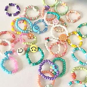 Efivs Arts 5000pcs Seed Beads 24 Colors 6/0 4mm Round Loose Pony Beads Waist Craft Beads Kit Rainbow Beads DIY Crafting