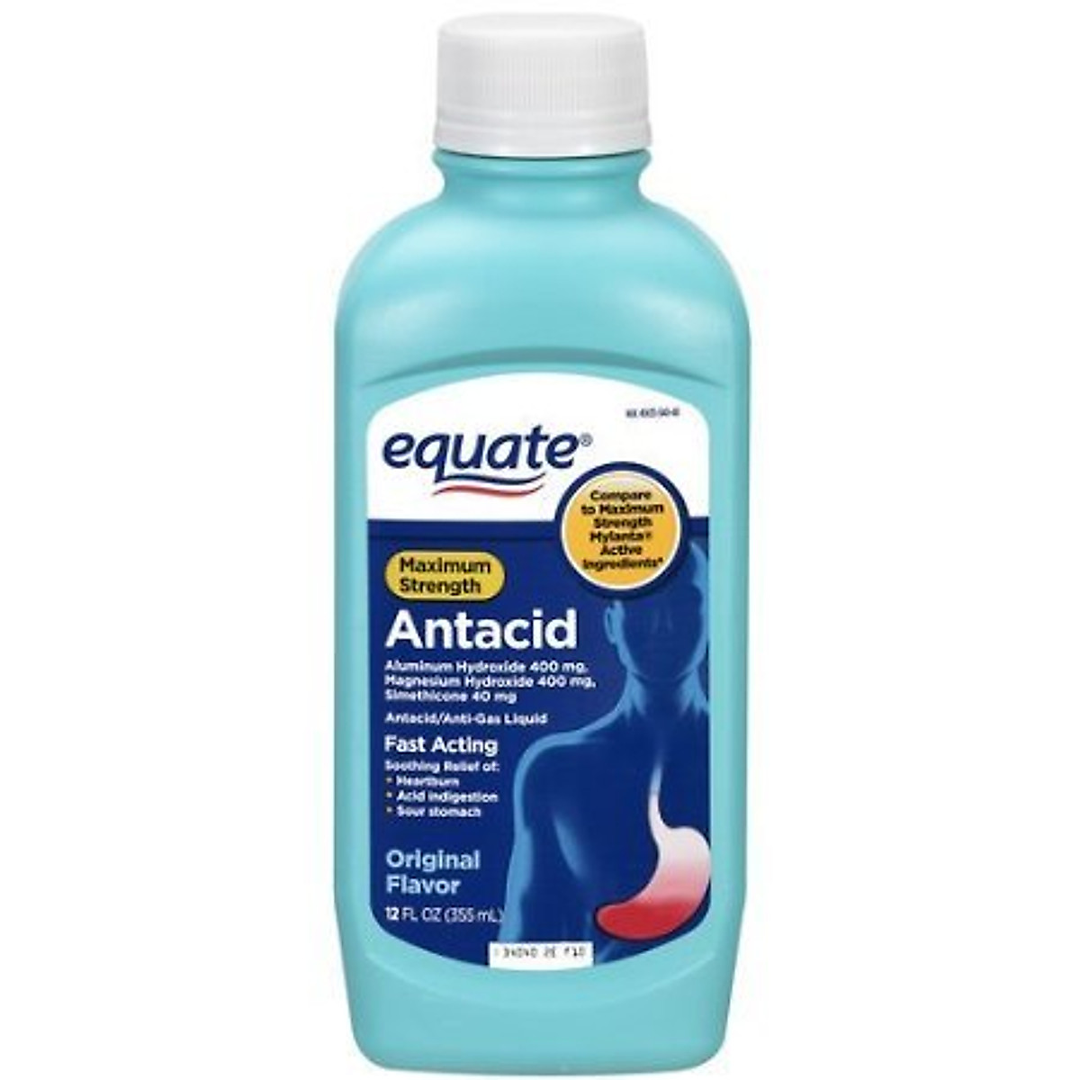 Equate - Antacid/anti-gas Liquid - Maximum Strength, Original Flavor, 12 Fl Oz(pack of 2)