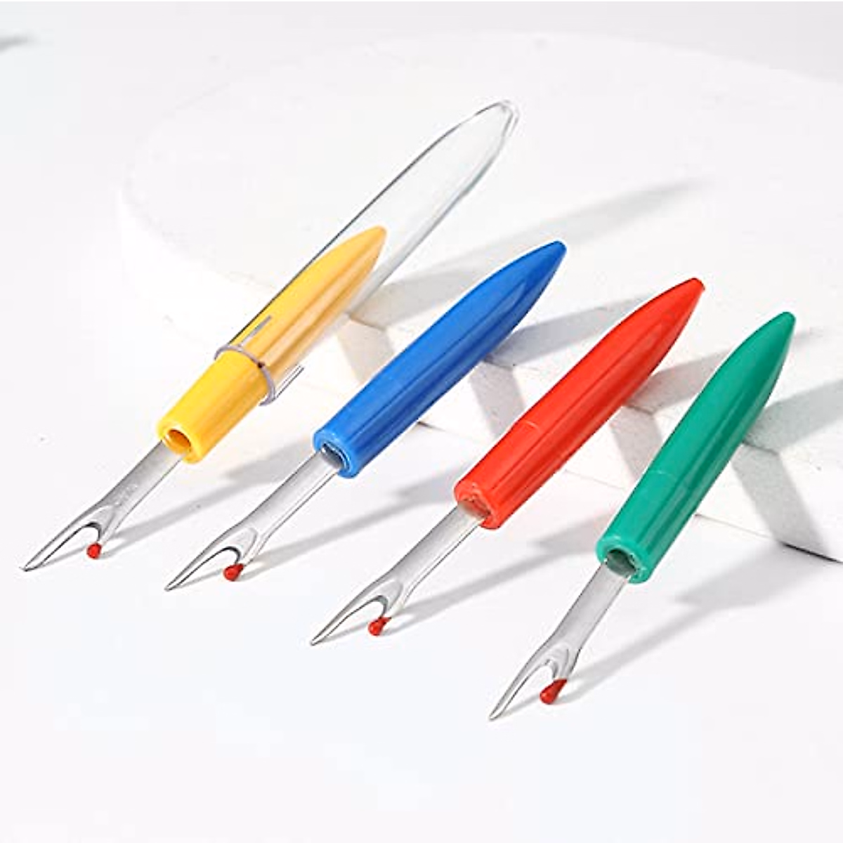 10 Pcs Sewing Seam Rippers, 4 Big and 4 Small Handy Stitch Ripper Sewing Tools with 2 Scissors for Sewing Crafting Thread Removin