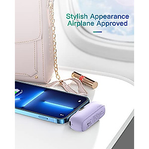 Kuulaa iPhone Portable Charger 5000mAh, Fast Charging Mini Power Bank, Ultra-Compact Small Battery Pack for iPhone 14/14Pro/14 Plus/13/13 Pro Max/12/12 Mini/12 Pro Max/11/11 Pro Airpods