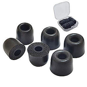 Luckvan Memory Foam Tips for JayBird Earbuds Series 60S Slow Rebound Replacement Ear Tips for JayBird Tarah JayBird Run Air JayBird Freedom JayBird X4 X3 X2 Earbuds 3 Pairs LMS