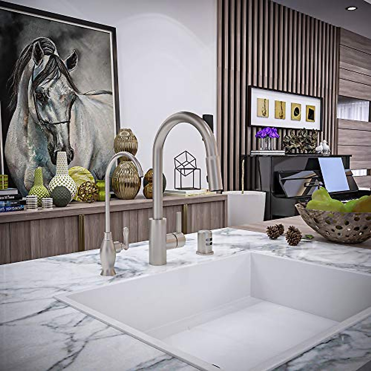 Westbrass R201-1-07 Skirted Air Gap Cap Only, Satin Nickel