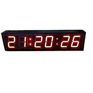 BESTLED Double Sided Semi-Outdoor LED Race Timing Clock 4" 6 Digits Countdown/up Timer 12/24 Hour Format