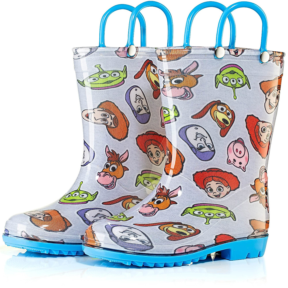 Disney Toy Story Kids PVC Waterproof Rainboots - Woody, Buzz Lightyear, Aliens, Hamm, Rex and Slinky Dog - Size 9 Toddler