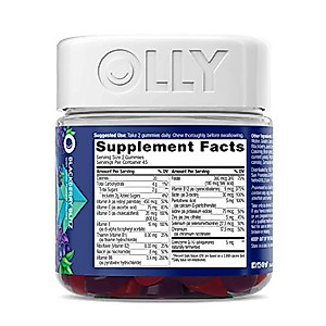 OLLY Men's Multivitamin Gummy, Overall Health and Immune Support, Vitamins A, C, D, E, B, Lycopene, Zinc, Adult Chewable Vitamin, Blackberry, 45 Day Supply - 90 Count