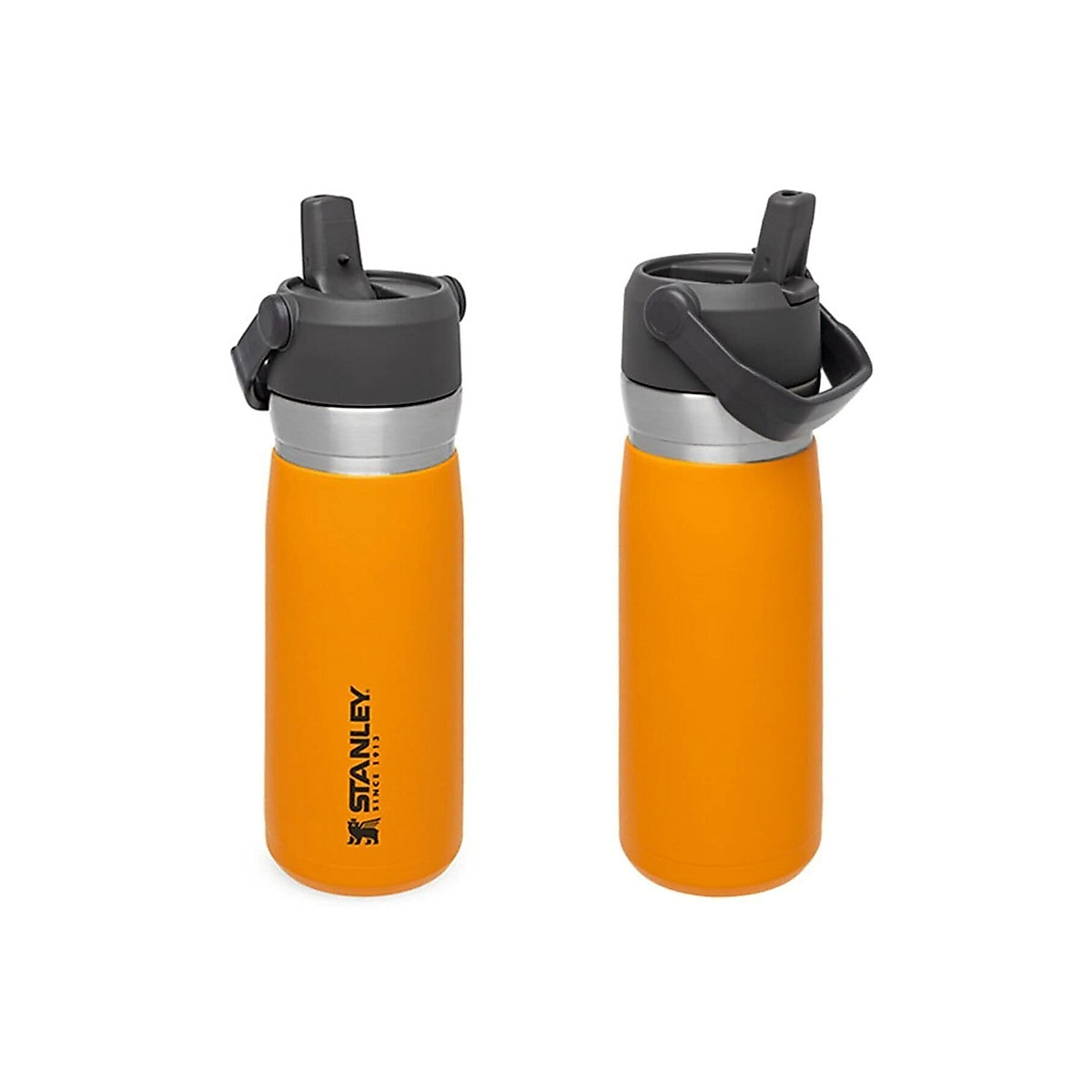 STANLEY IceFlow Stainless Steel Water Bottle with Straw 0.65L - Keeps Cold For 12+ Hours - Leakproof Insulated Water Bottles - BPA-Free Thermal Flask - Dishwasher Safe - Saffron