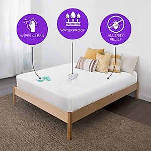 ShopBedding Plastic Mattress Protector - Heavy Duty, Twin Size Fitted Vinyl - Plastic Mattress Cover, Rubber Sheets for Bedwetting Adult or Child, 100% Waterproof Sheets for Bed - Blissford