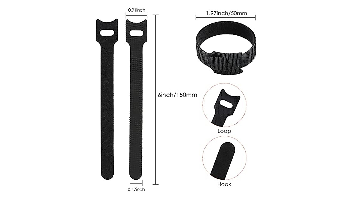 120PCS Reusable Cable Ties for Efficient Cable Management