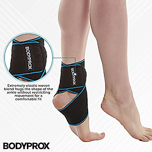 Bodyprox Ankle Support Brace 2 Pack, Adjustable Compression Ankle Braces for Sports Protection, One Size Fits Most for Men & Women