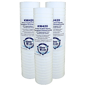 KleenWater Filters Compatible With Aqua-Pure AP420, KleenWater KW420 Hot Water Protector and Scale Inhibitor, Prevents Scale Build-Up On Water Heaters Standard and Tankless, Set of 3