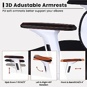 Razzor Office Chair Ergonomic Computer Desk Chair Upgrade Adjustable Lumbar Support, Breathable Mesh Gaming Chair with 3D Arms and Headrest Swivel High Back Executive Chairs