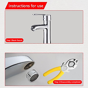 Pcmursal Faucet Aerator Removal wrench, Faucet Bubbler Wrench, Faucet Aerator Tool, Aerator Wrench, Installing Faucet Tool for Kitchen Sink Bathroom Aerator, Faucet Replacement Part Repair Spanner