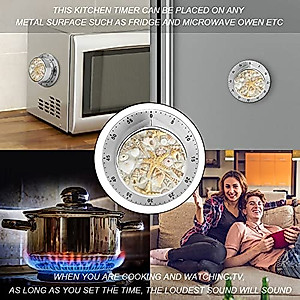 Kitchen Timer Seashells Magnetic Countdown Clock for Cooking Teaching Studying