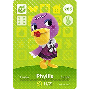 Phyllis - Nintendo Animal Crossing Happy Home Designer Amiibo Card - 205