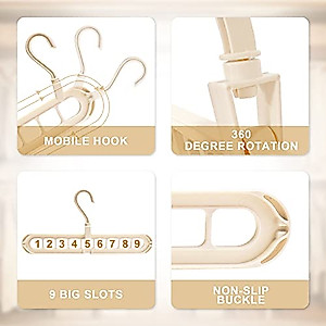 Closet Organizer and Storage, 5 Pack Multifunction Sturdy Closet Organizer Hanger, Upgraded Smart Space Saving Hangers for Closet Storage, Closet Organization for Clothes, Shirts and Dresses