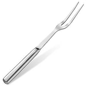Browne Two Pronged Fork Tine Elite Pot - 11 in Kitchen Carving Fork For Meat - Salad Carving Forks Stainless Steel Heavy Appetizer Dessert Meat Fork - Tasting Forks Silver Flatware Forks For Party