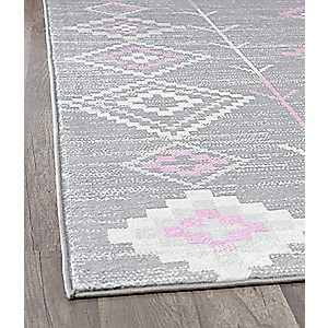 CosmoLiving by Cosmopolitan BR15E Native Blush Moroccan Tribal Area Rug 8'9" x 12'