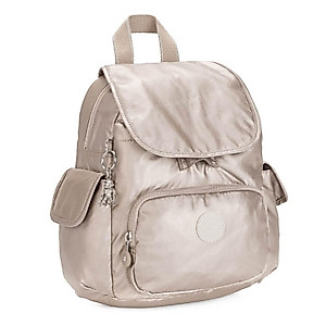 Kipling Women's Backpack City Pack Mini, Silver (Metallic Glow), 27x29x14 Centimeters (B x H x T)
