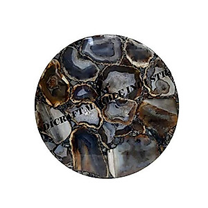 Round Coffee Table 24" Inch, Agate Table, Agate Table Top, Agate Coffee Table, Agate Side Table, Round Table, Stone Table. Grey Agate Geode Table